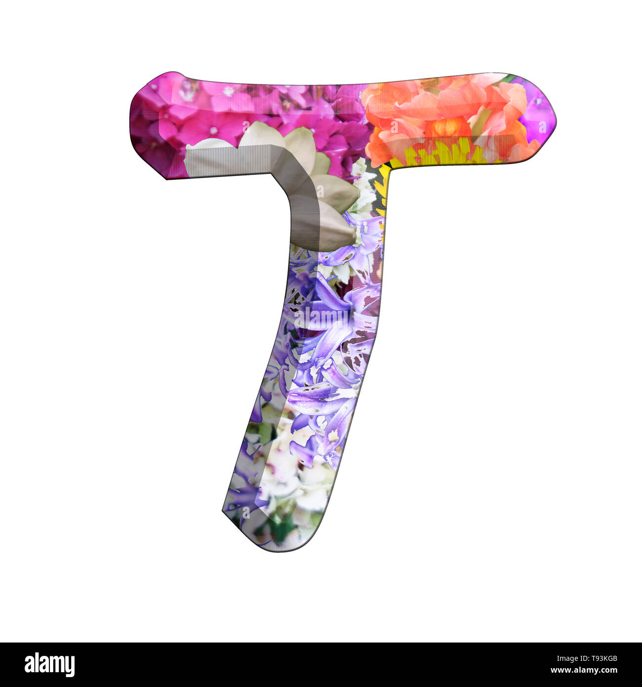 Das Capitol Buchstaben T Teil einer Reihe von Buchstaben, Zahlen und ...