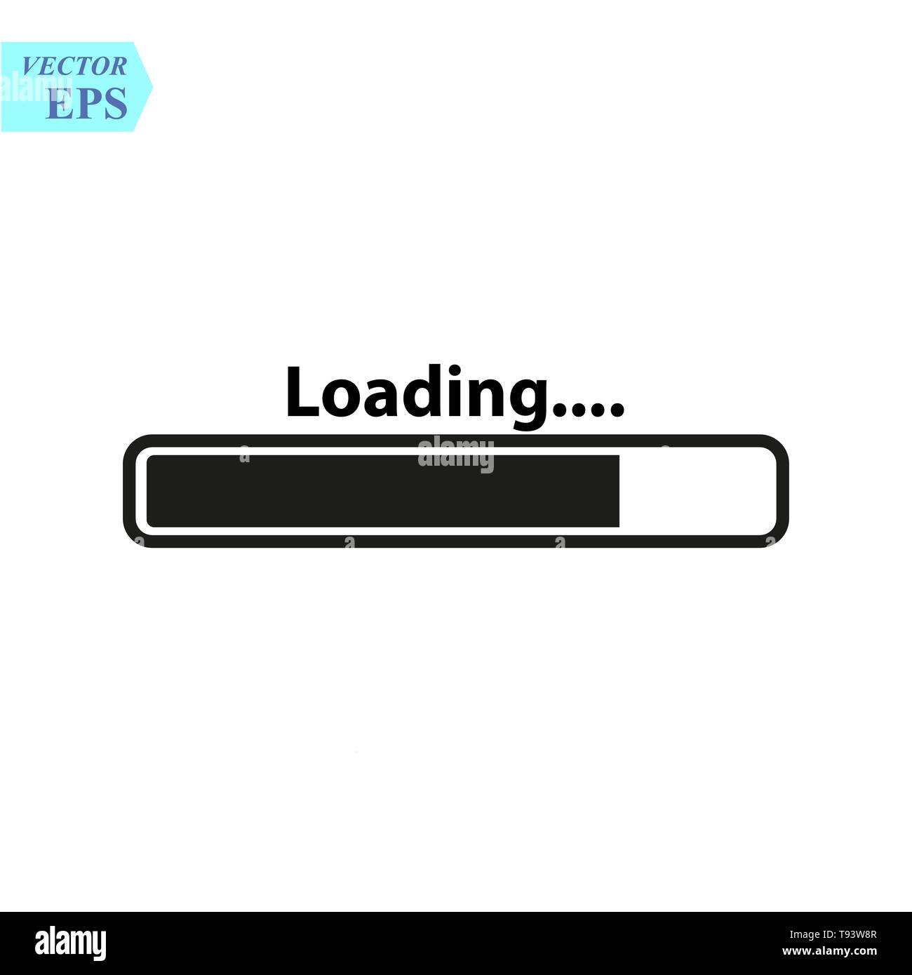 Laden von Vektor icon. Ladebalken Symbol. Lineare stil Zeichen für ...