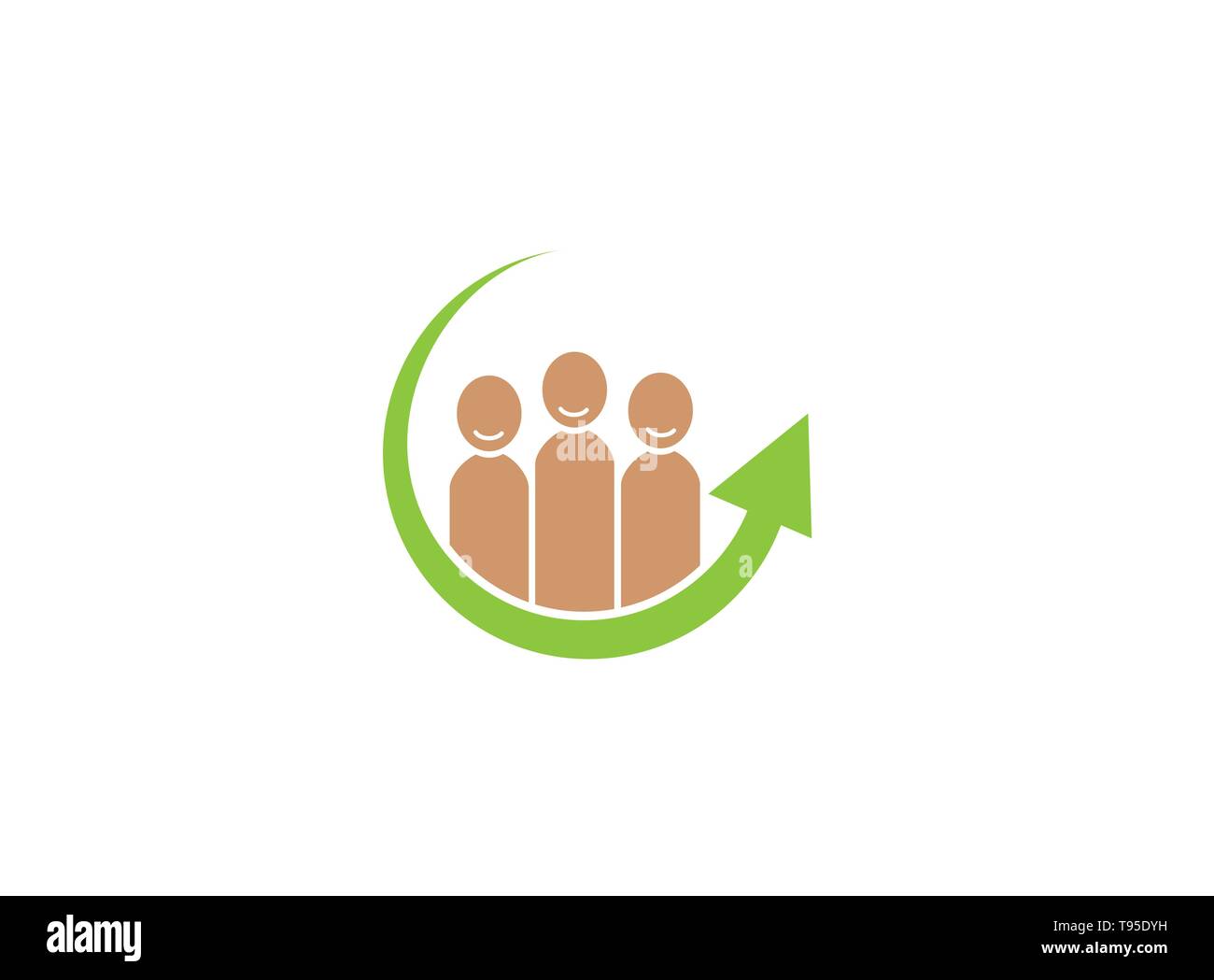 Menschen mit einem Pfeil ein soziales Symbol für Logo Design Stock ...