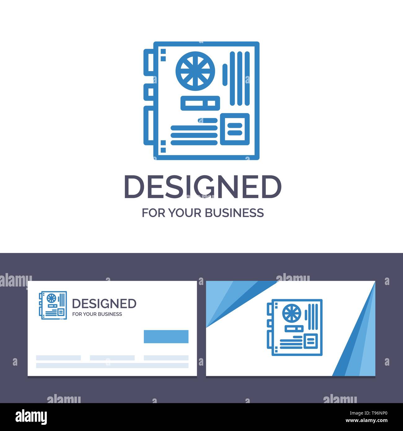 Creative Business Card und Logo template Computer, Main, Mainboard ...
