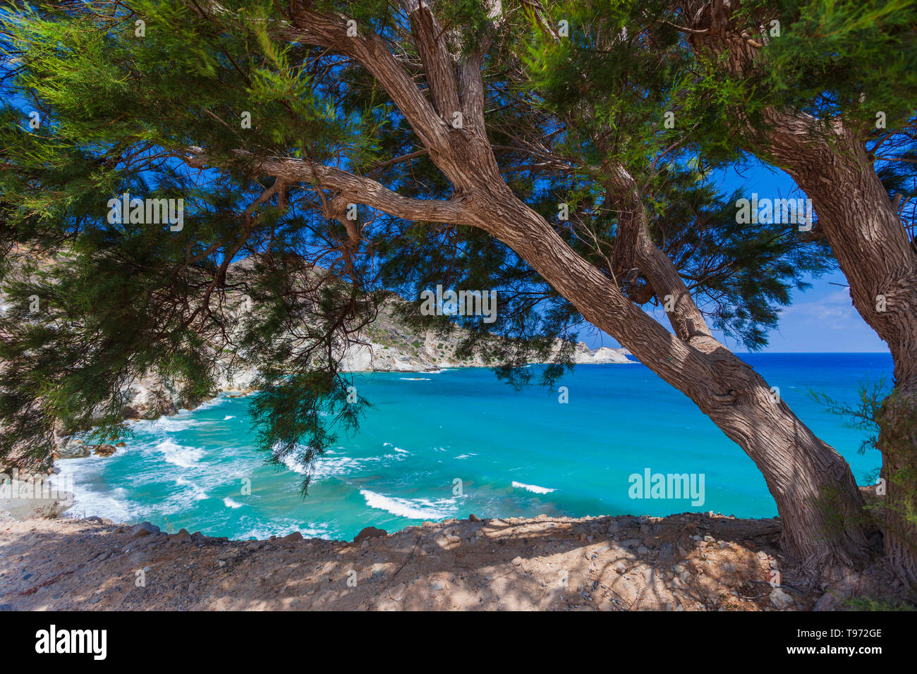 Insel Milos. Panorama. Griechenland Stockfotografie - Alamy