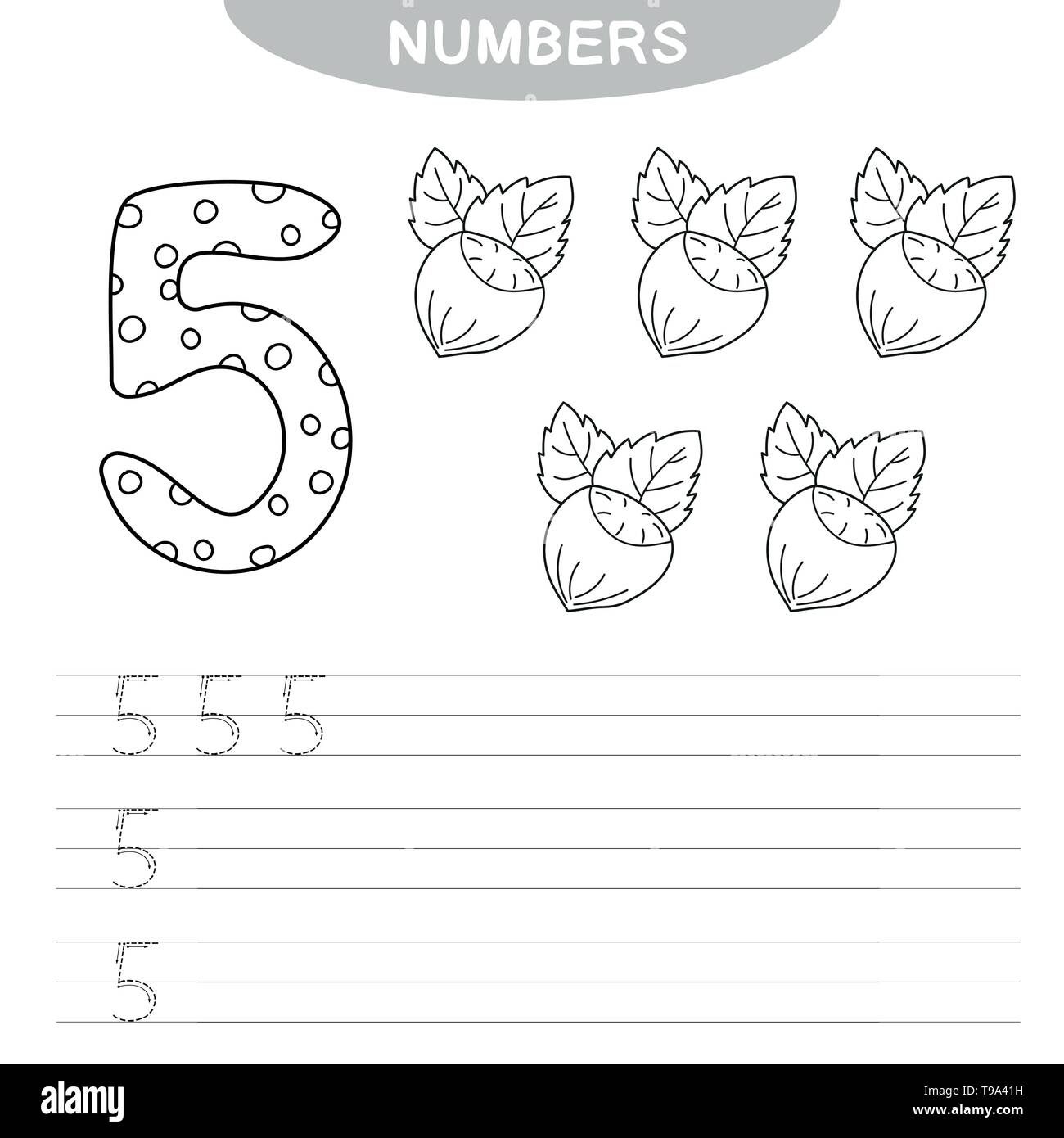 Lernspiel - Lernen zahlen. Malbuch für Kinder im Vorschulalter ...