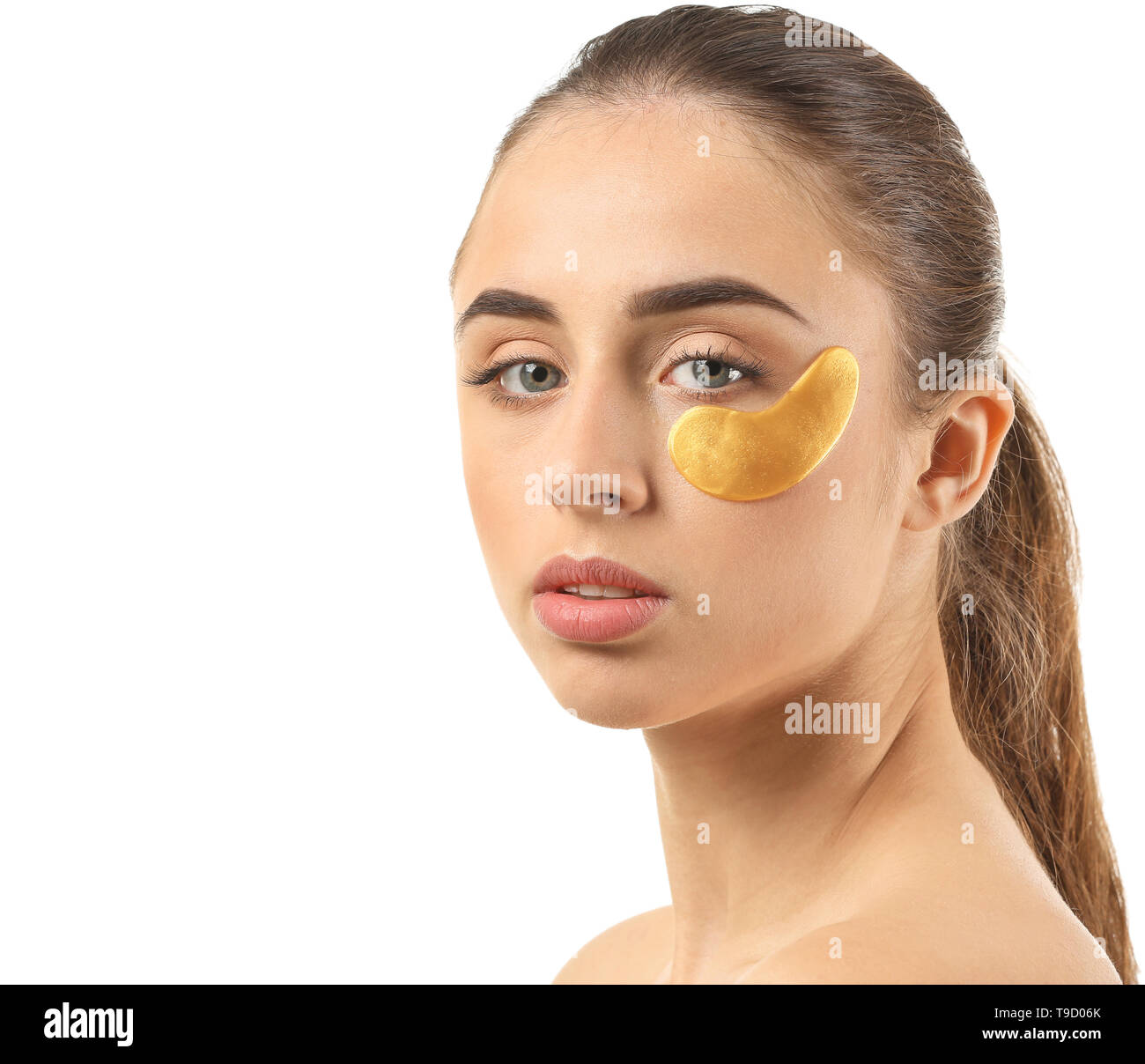 Woman with an eyepatch -Fotos und -Bildmaterial in hoher Auflösung – Alamy