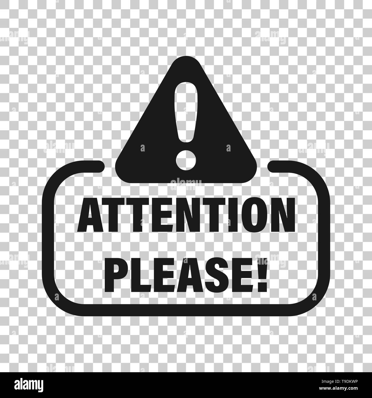Achtung Bitte melden Sie Symbol in transparenten Stil. Information ...