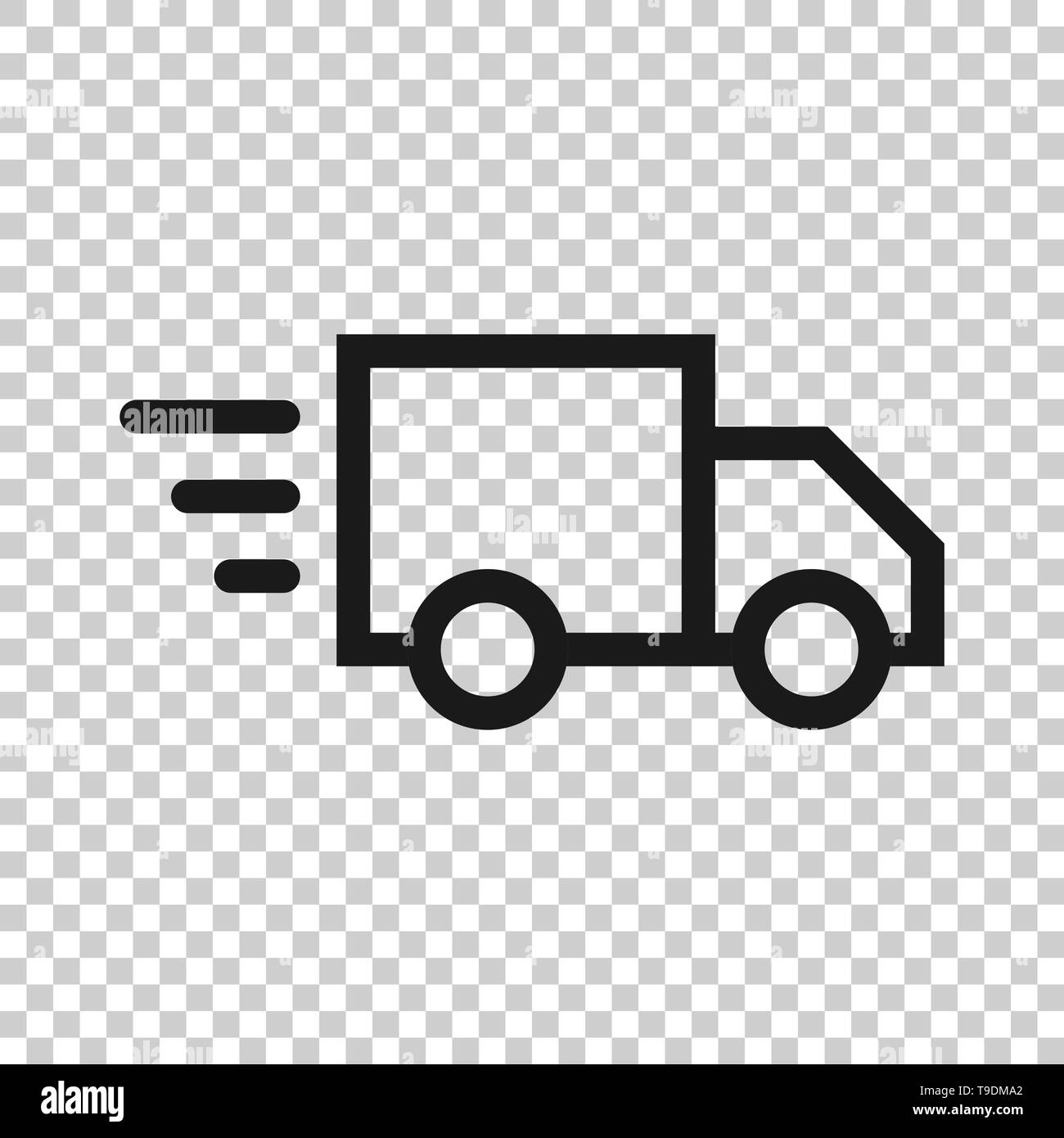 Lkw-zeichen Symbol in transparenten Stil. Van Vector Illustration auf ...