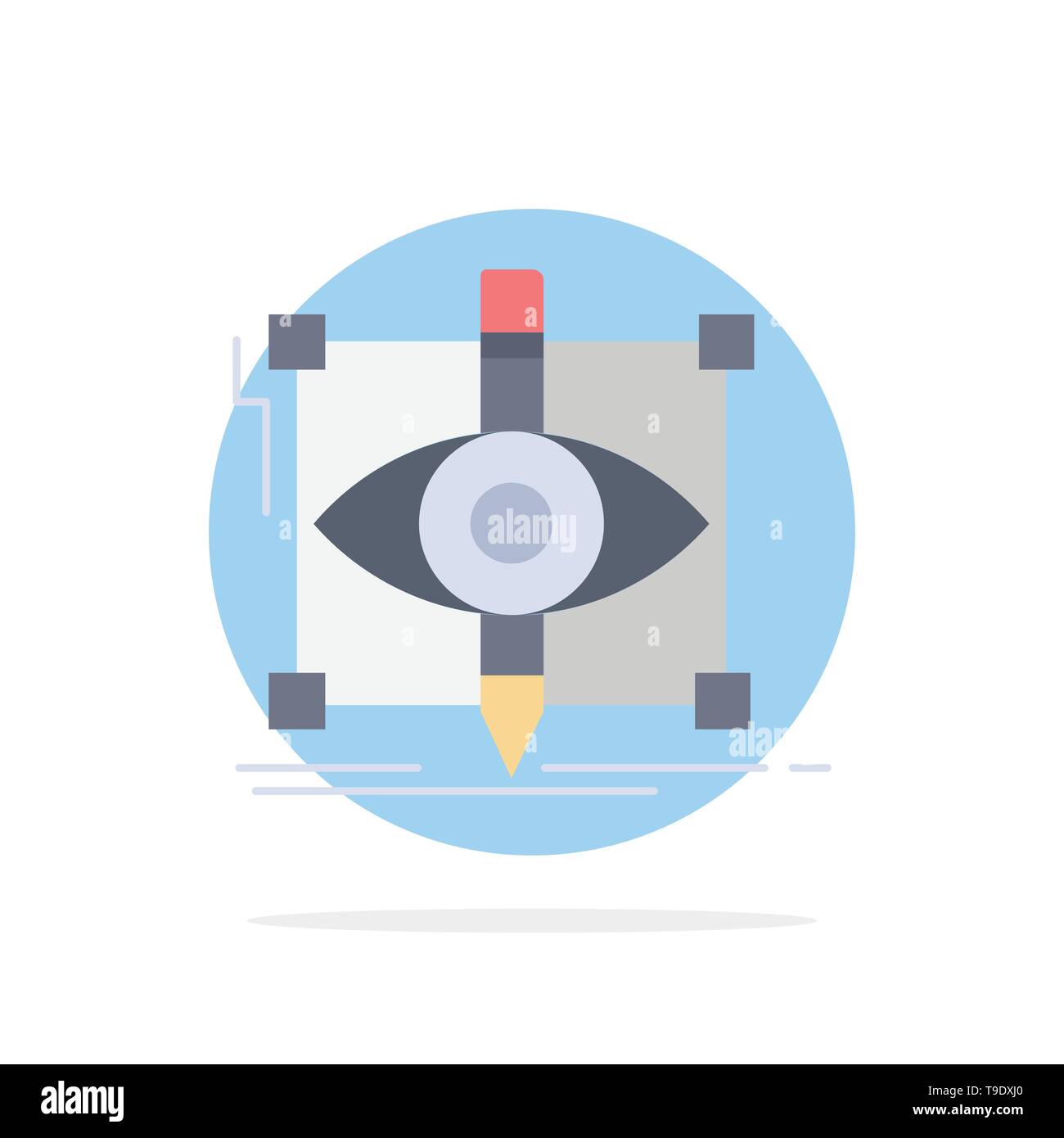 Design, Entwurf, Skizze, skizzieren, Visual flachen Farbe Symbol Vektor ...