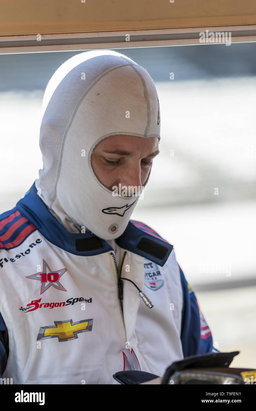 Indianapolis, Indiana, USA. 18 Mai, 2019. BEN HADLEY (R) (63) von ...