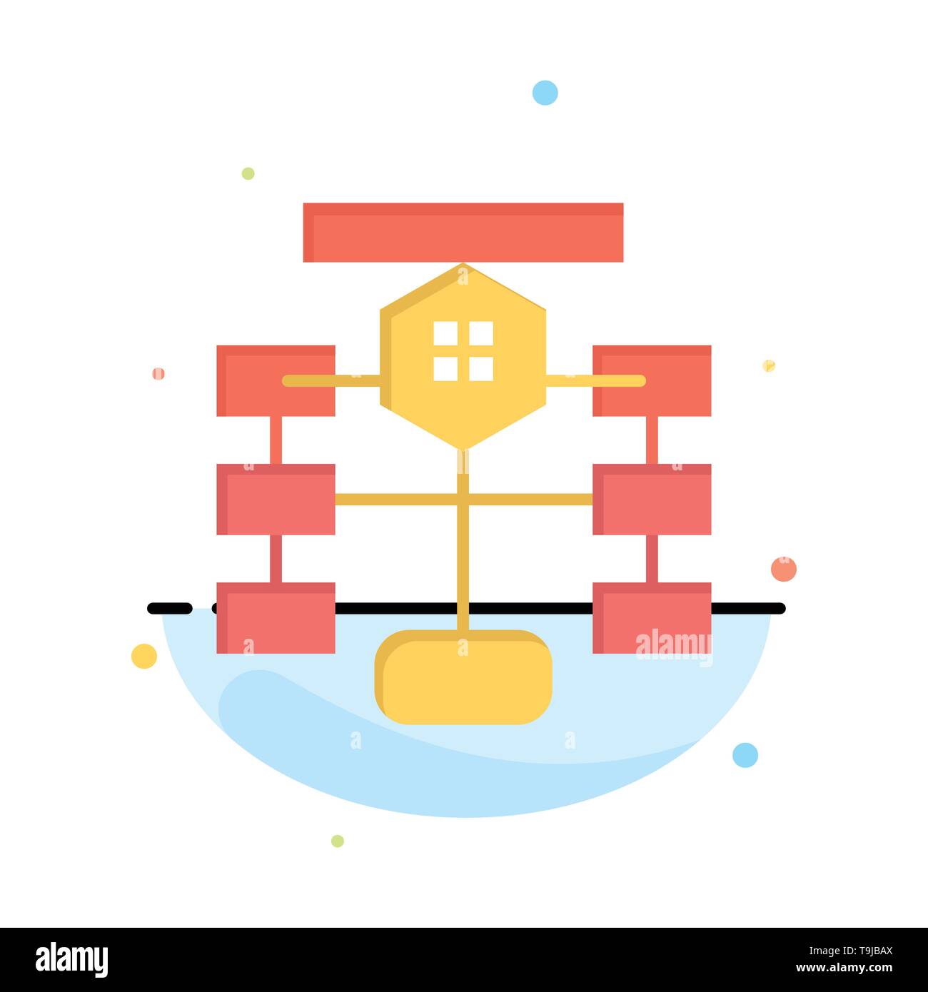 Ablaufdiagramm, Flow Chart, Daten, Datenbank Abstract flachen Farbe ...