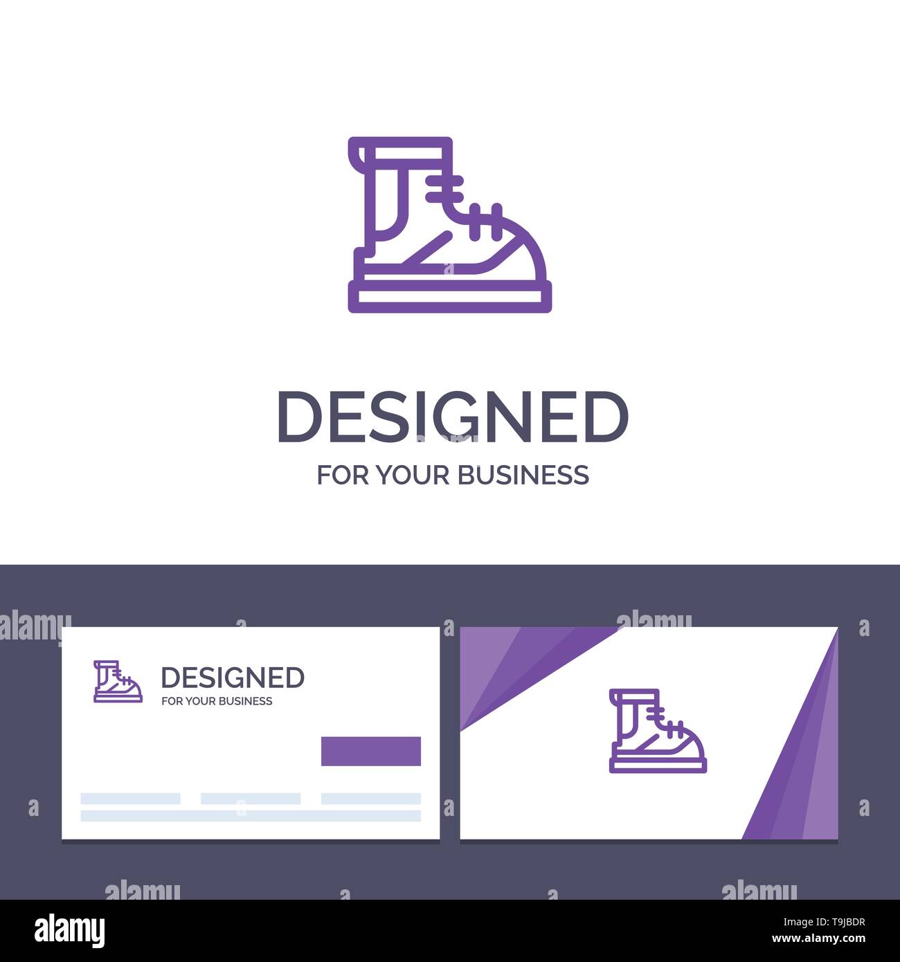 Creative Business Card und Logo Vorlage Stiefel, Wanderer, Wandern ...