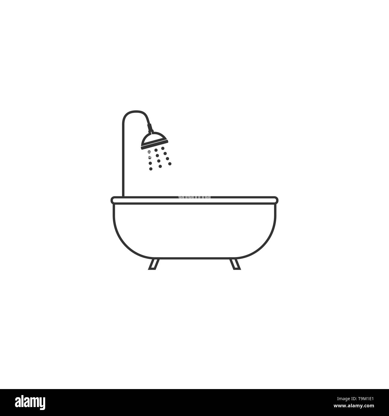 Vektor badewanne symbol -Fotos und -Bildmaterial in hoher Auflösung – Alamy