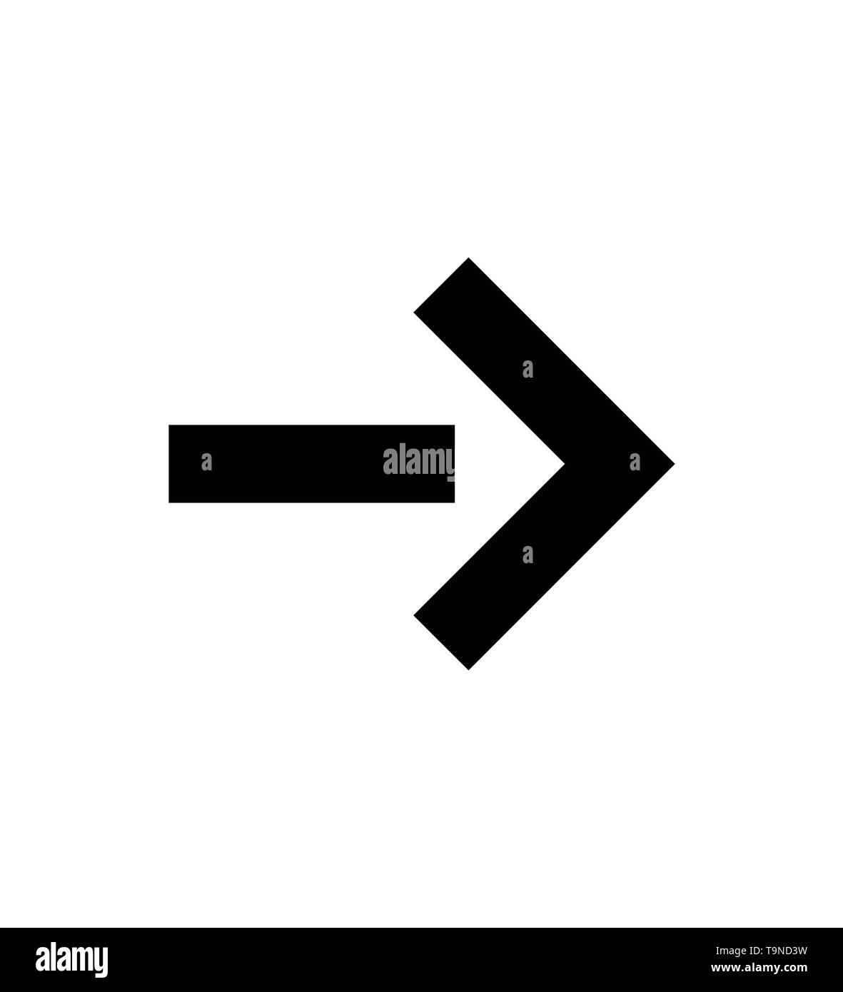 Symbol Pfeil symbol Vektor. Symbol Pfeil Zeichen Stockfotografie - Alamy