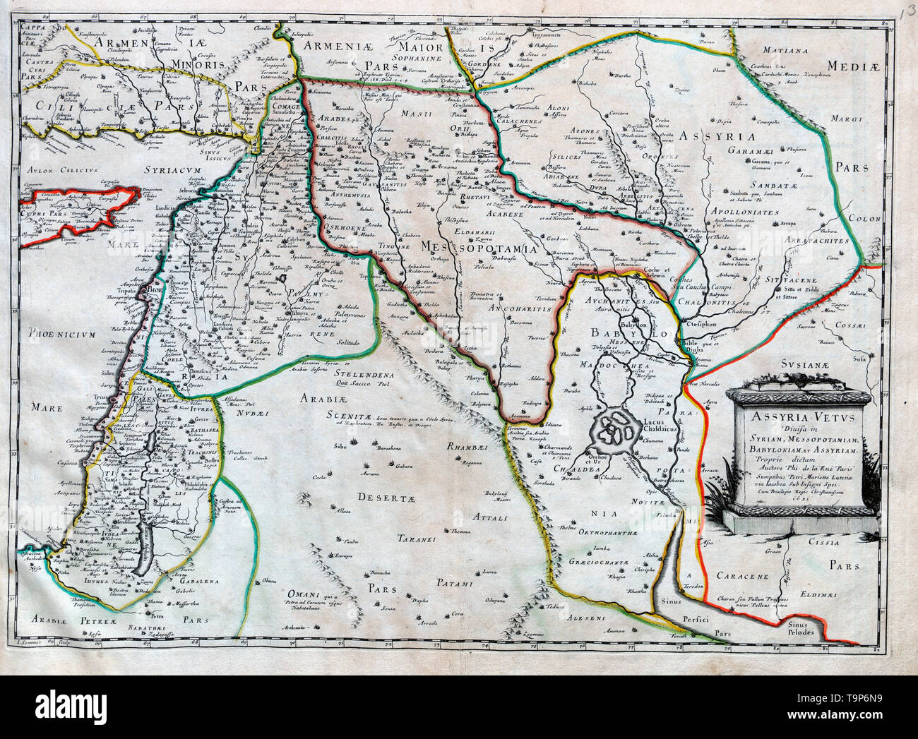 Mappa di assyria vetus sanson atlas -Fotos und -Bildmaterial in hoher ...