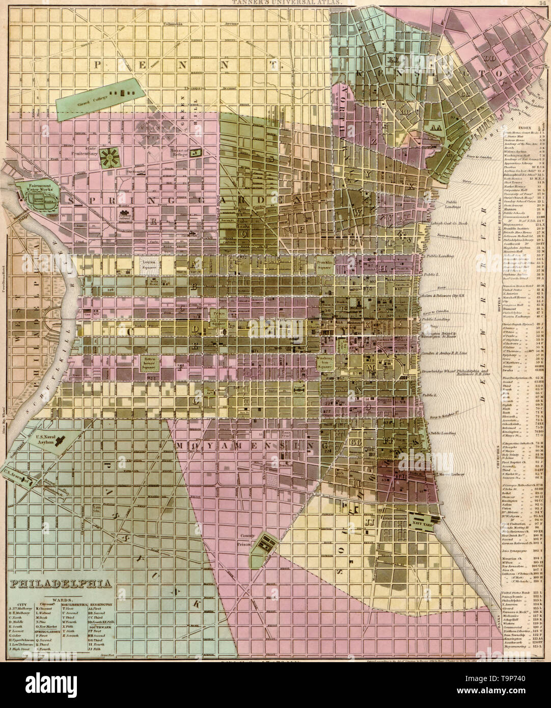 Philadelphia stadtplan -Fotos und -Bildmaterial in hoher Auflösung – Alamy