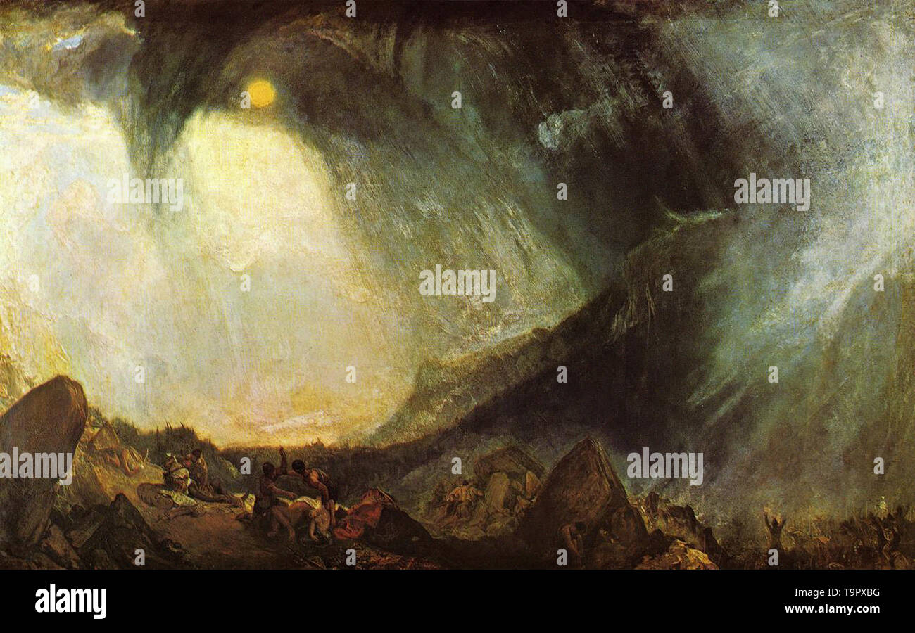 Joseph Mallord William Turner - Schnee Sturm Hannibal seine Armee Alpen ...