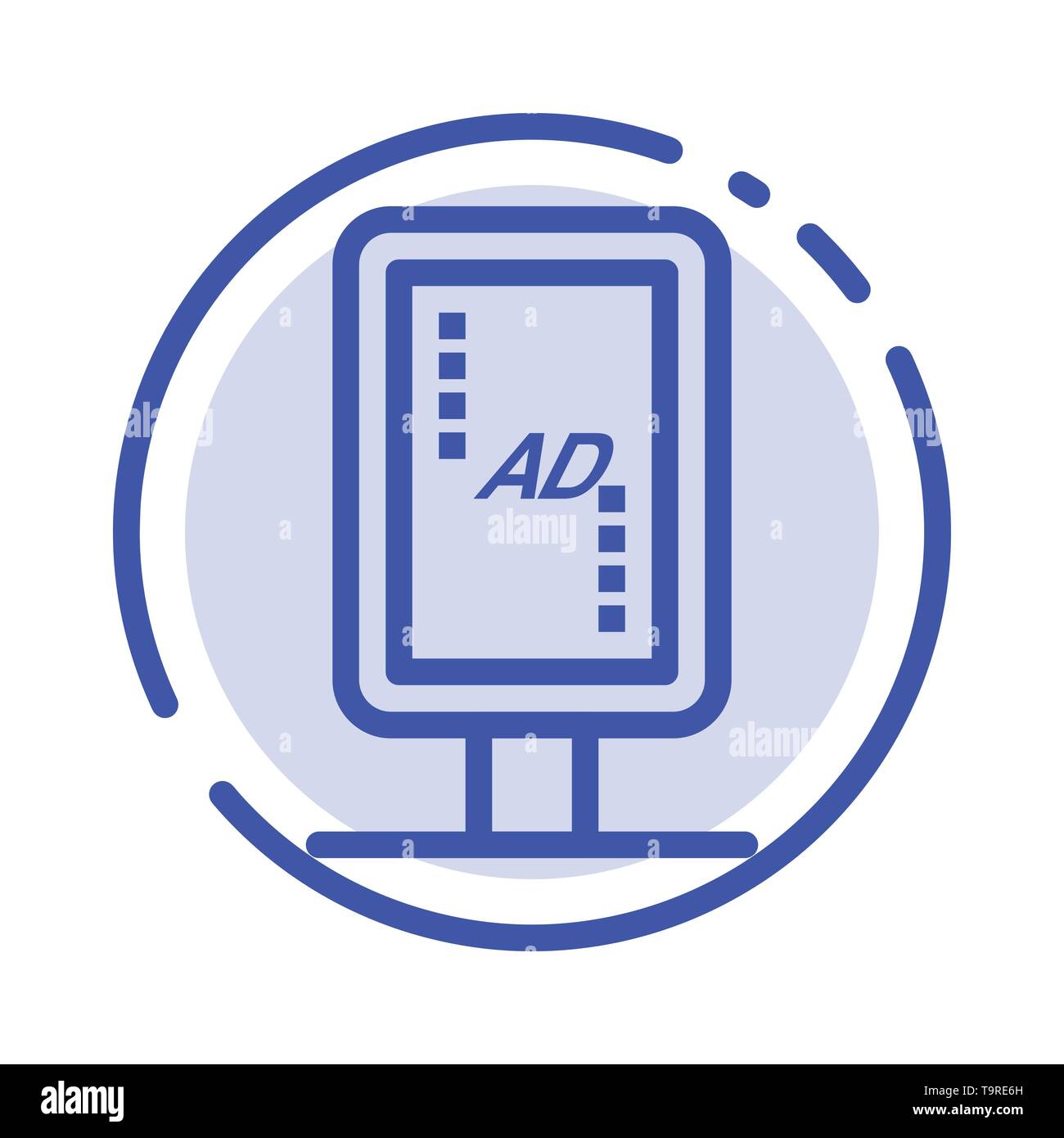 Vorstand, Branding, Schild, Banner Board blau gepunktete Linie Symbol ...