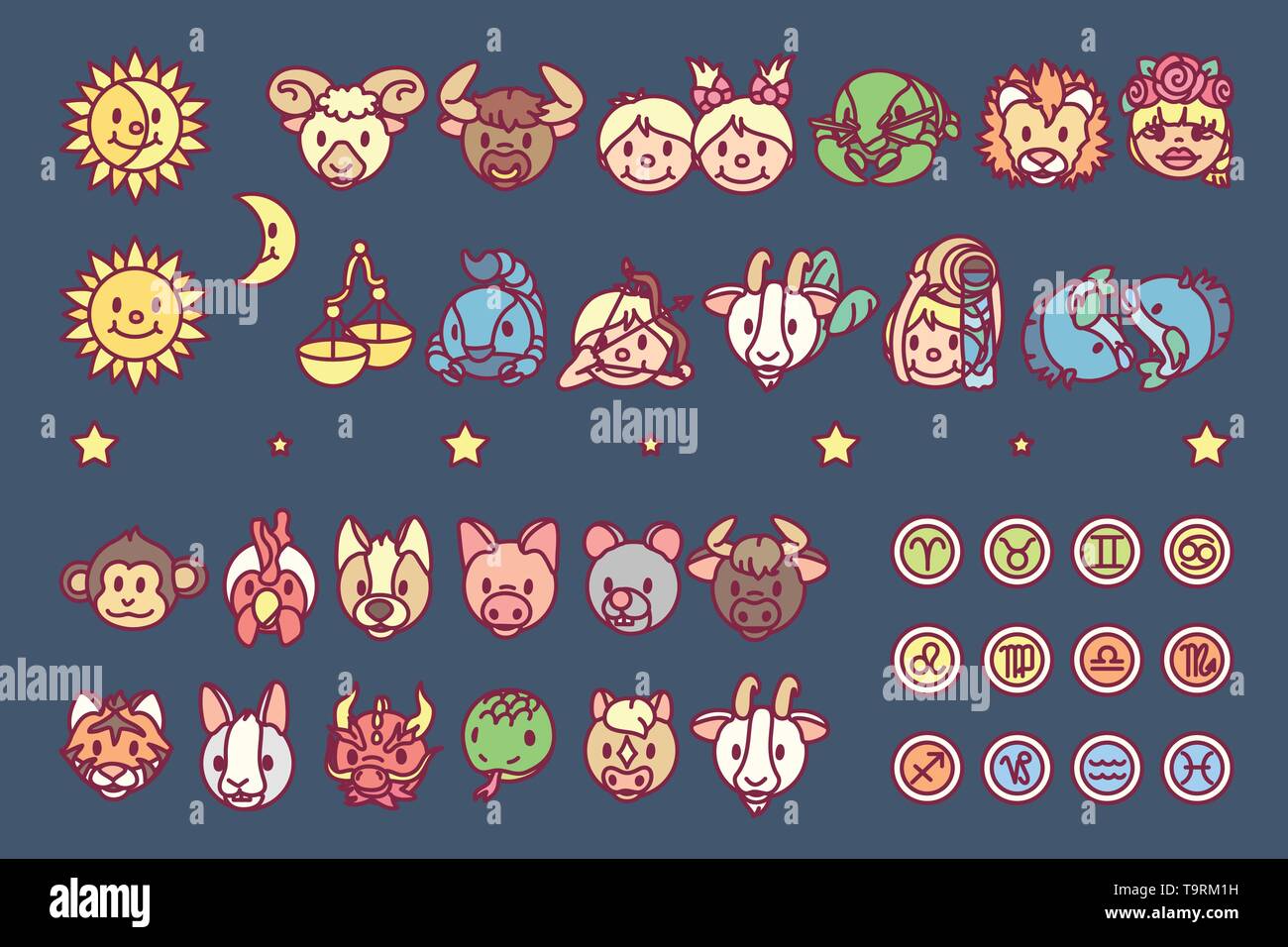 Simbolo dello zodiaco emoji -Fotos und -Bildmaterial in hoher Auflösung – Alamy