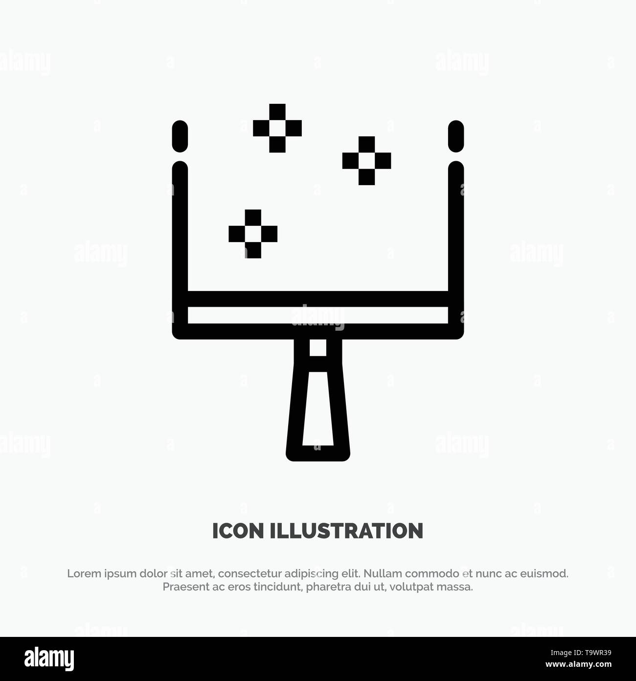 Besen liniensymbol Stock-Vektorgrafiken kaufen - Alamy