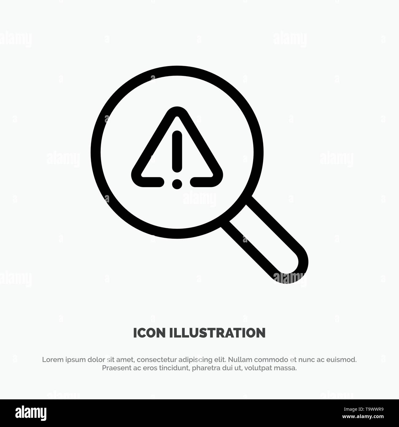 Finden, Suchen, Anzeigen, Fehler Symbol Leitung Vektor Stock ...