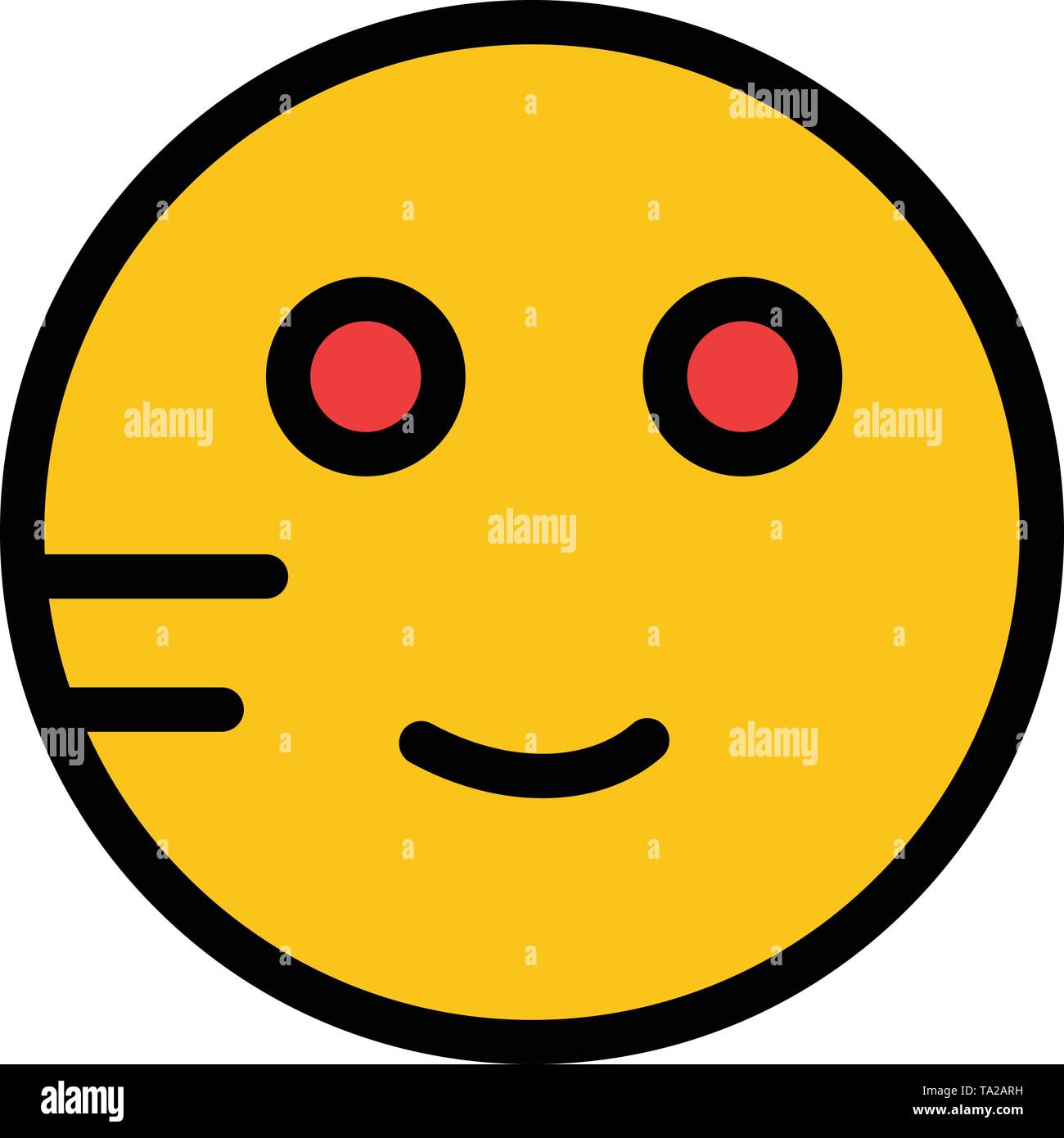 Peinlich, Emojis, Schule, Studie flachen Farbe Symbol. Vektor icon ...