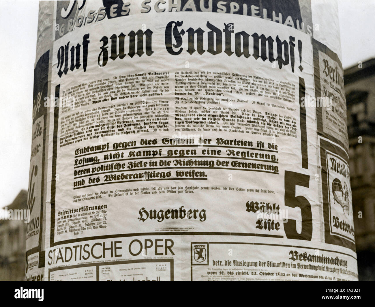 Wahlplakat dnvp -Fotos und -Bildmaterial in hoher Auflösung – Alamy