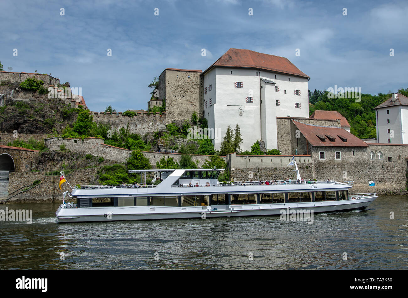 Der Zusammenfluss Der Drei Flã¼sse Donau Stockfotos und -bilder Kaufen ...