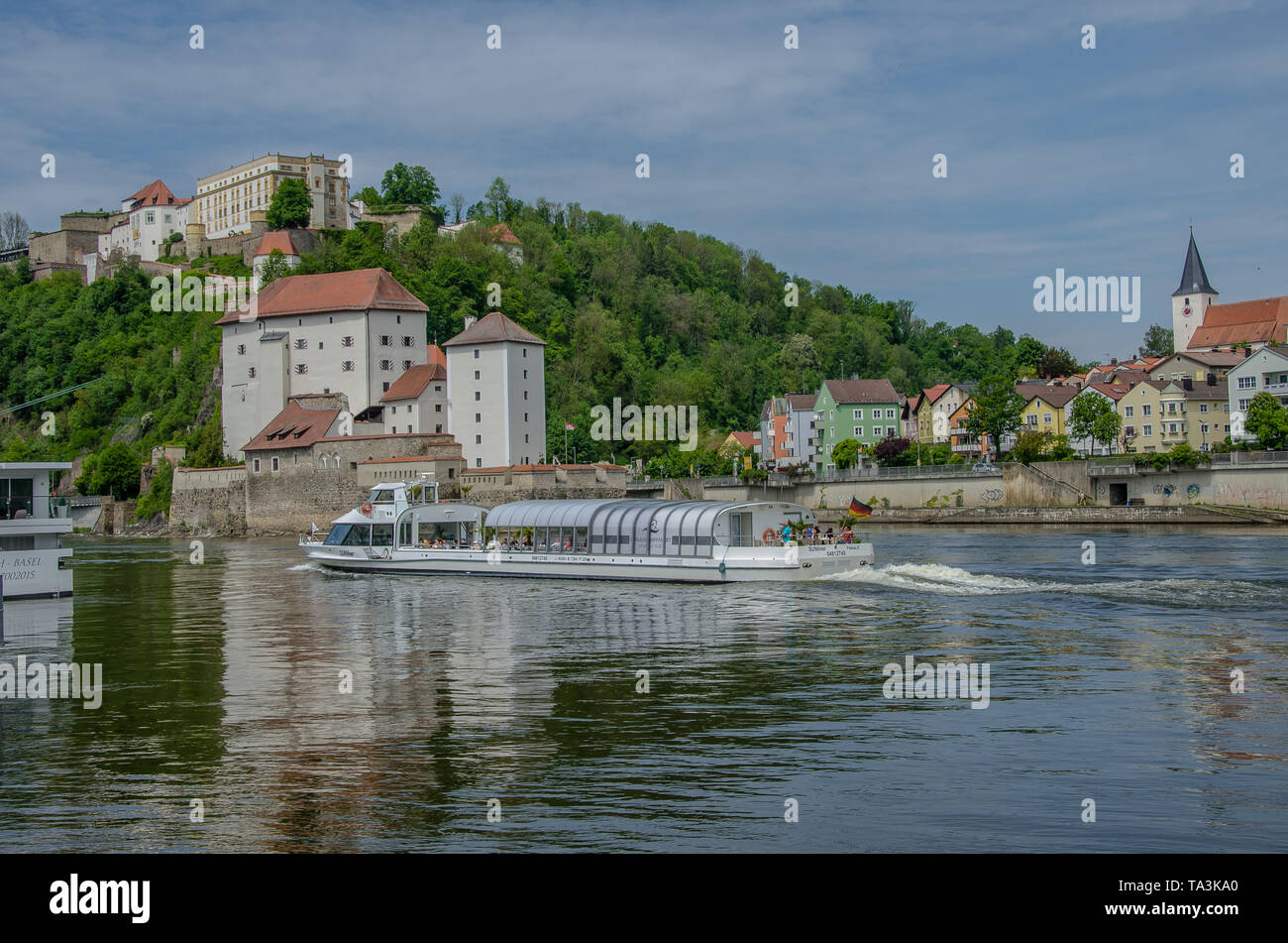 Der Zusammenfluss Der Drei Flã¼sse Donau Stockfotos und -bilder Kaufen ...