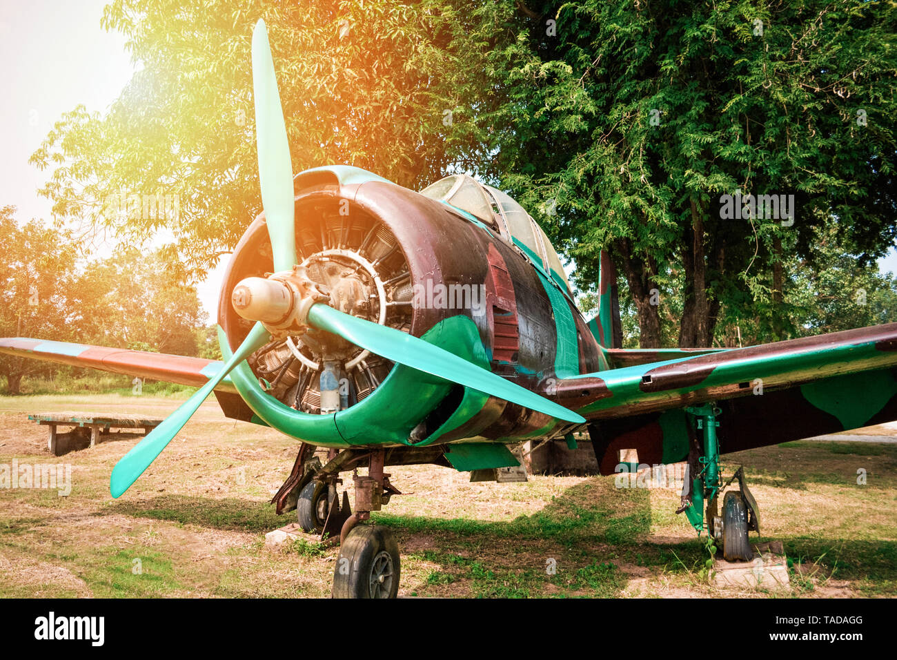 Alte militärische Flugzeug Aircraft Engine für Soldat Krieger in der ...