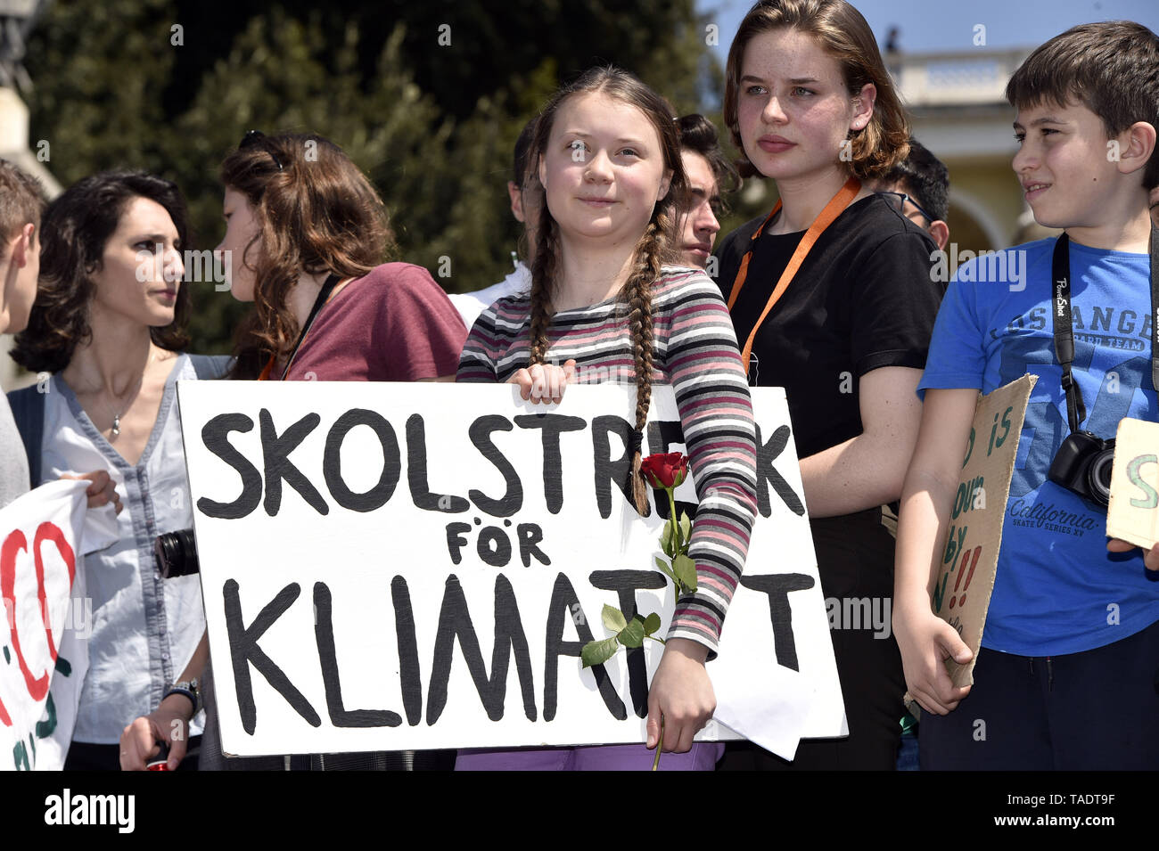 Greta Thunberg spricht am Freitag für den künftigen Klimawandel Rallye ...