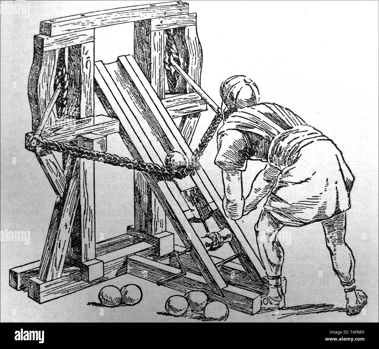Römischer ballista Schwarzweiß-Stockfotos und -bilder - Alamy