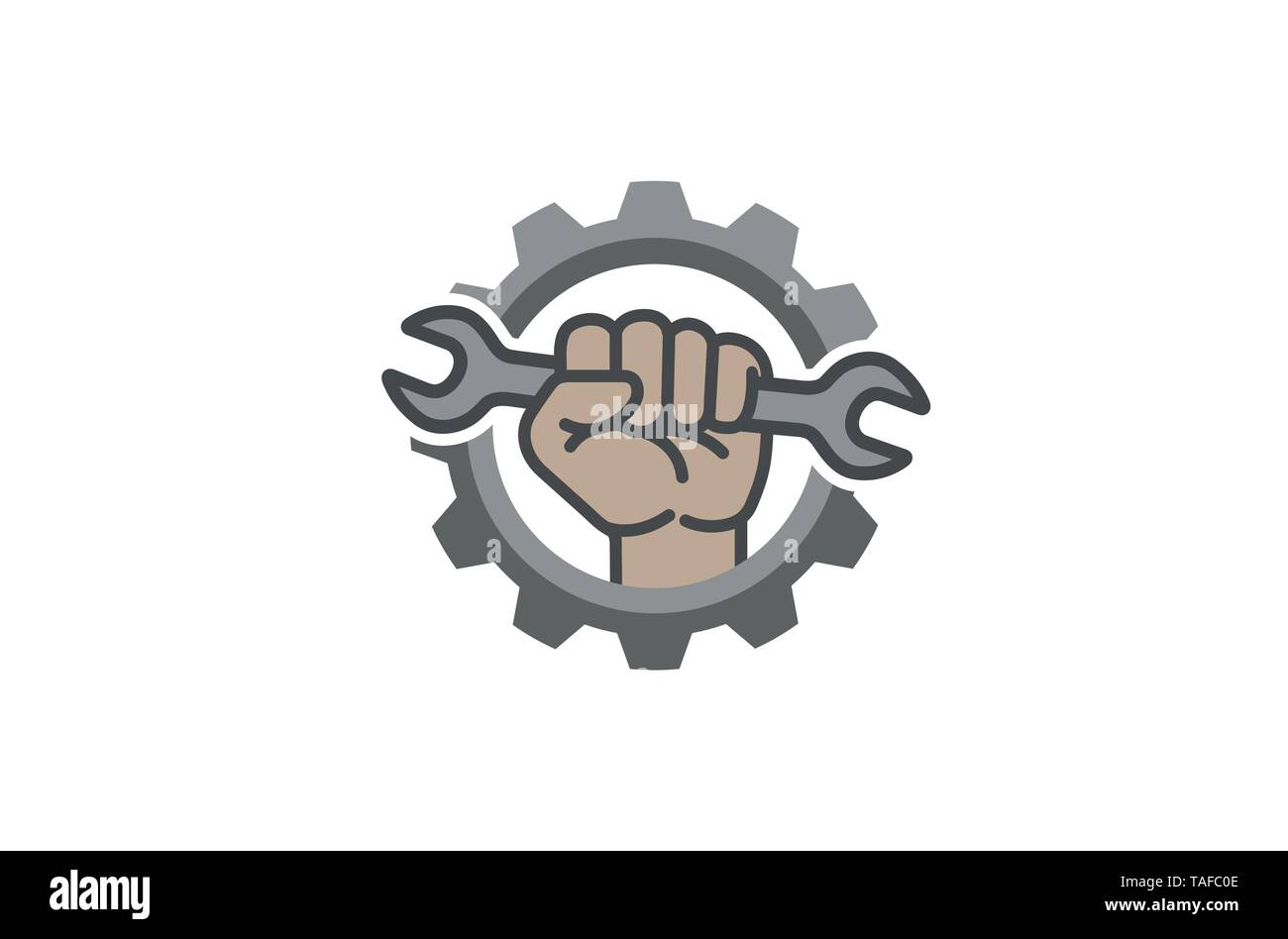 Gear And Wrench Logo Wrench And Gear Icon Vector Images