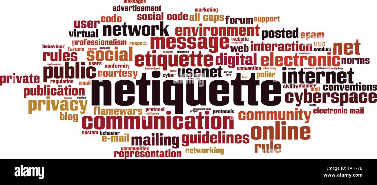 Online etiquette -Fotos und -Bildmaterial in hoher Auflösung – Alamy