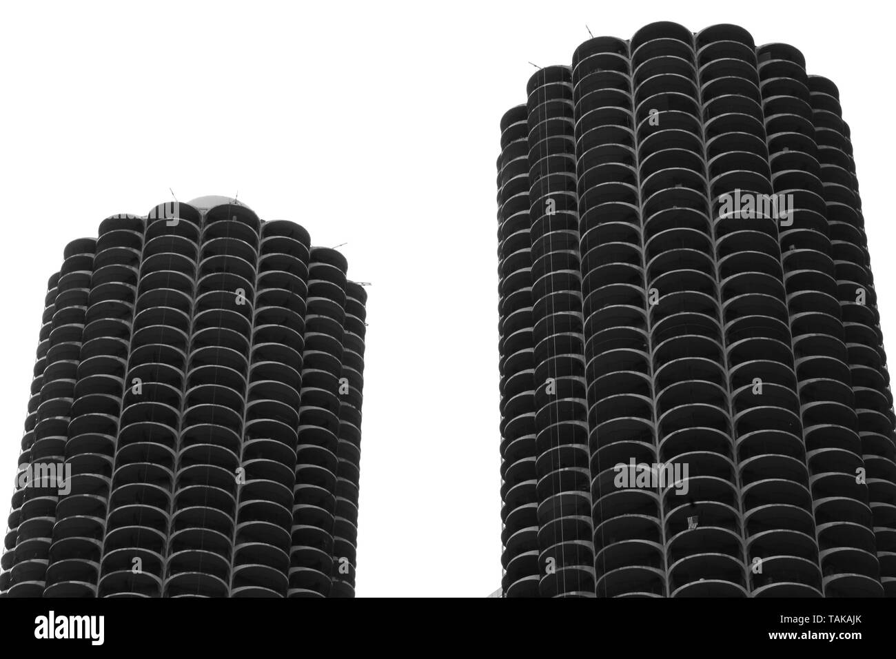 Marina City Towers (Maiskolben Türme, berühmten Chicago Architektur ... Marina City Towers (Maiskolben Türme, berühmten Chicago Architektur ...