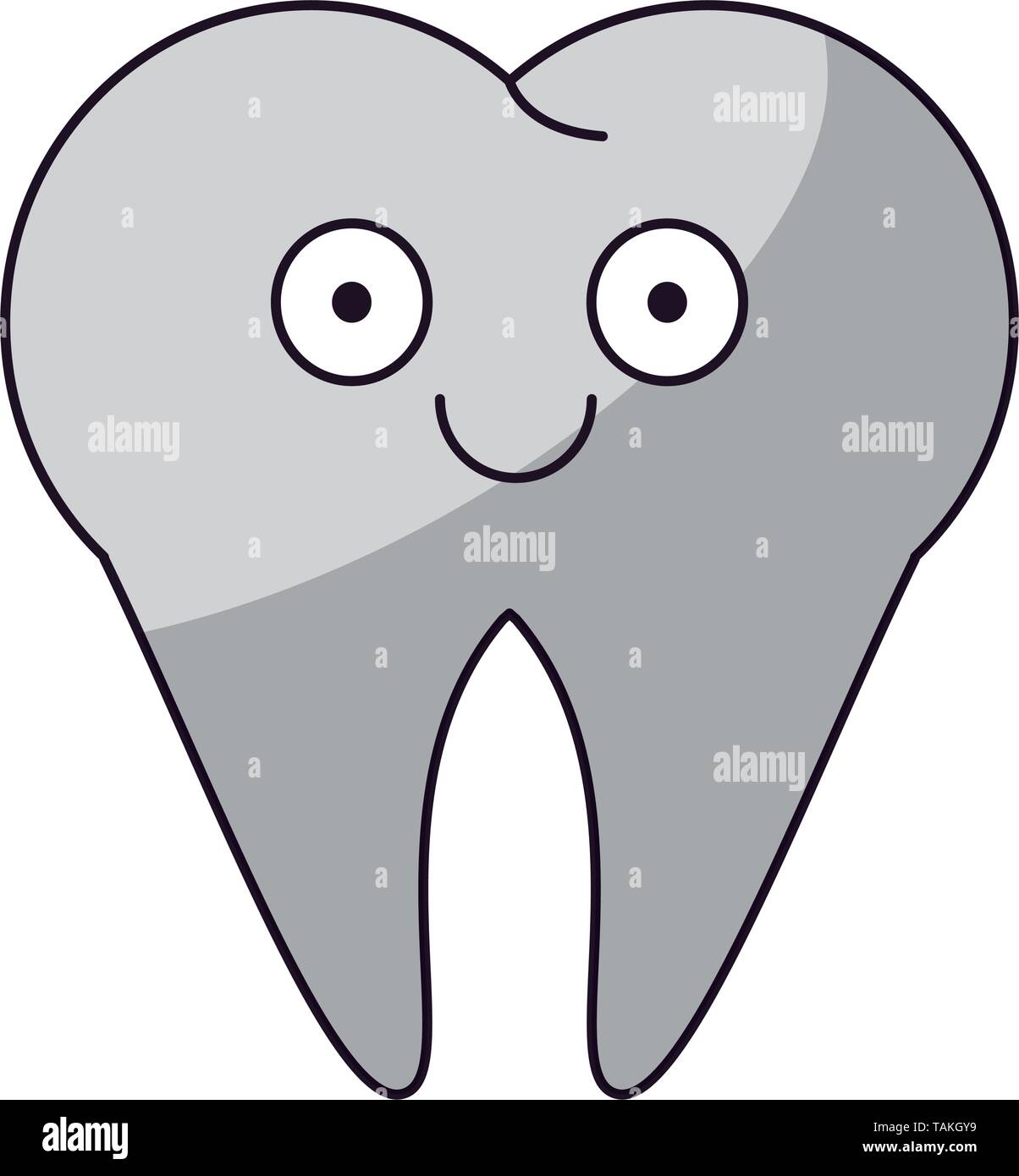 Zahn cute cartoon Vector Illustration Stock-Vektorgrafik - Alamy