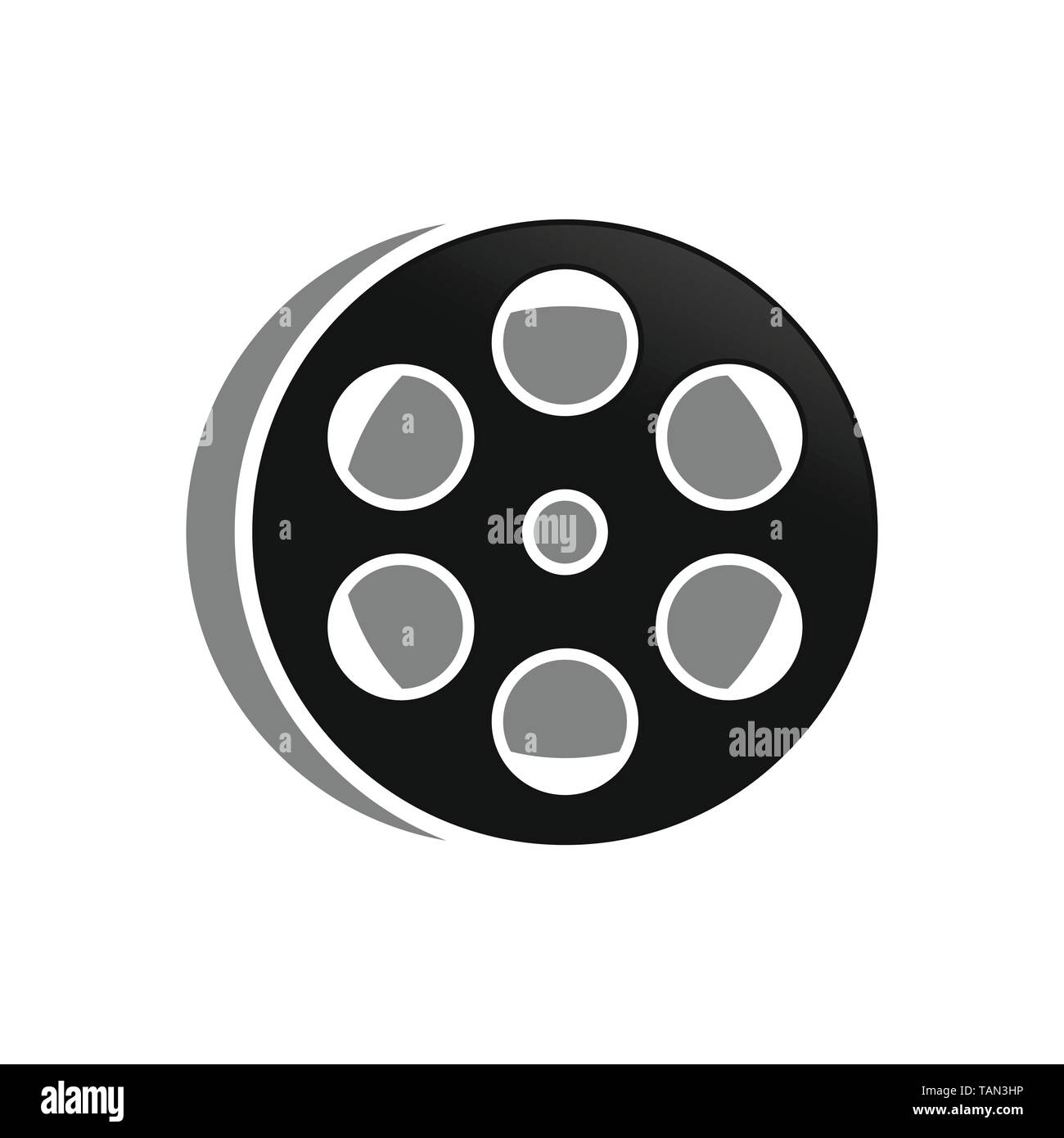 Film Roll Vector Illustration Symbol Grafik Logo Design Template Stock ...