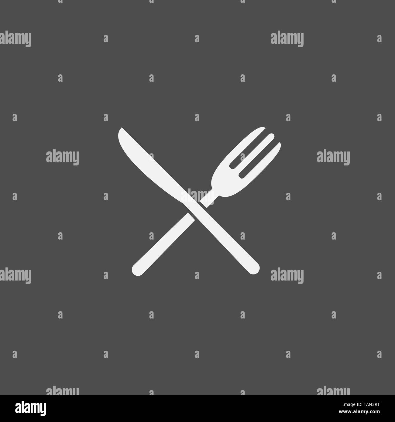 Messer und Gabel Symbol. Café oder restastaurant Symbol Essen Symbol. Vector Illustration Stock ...