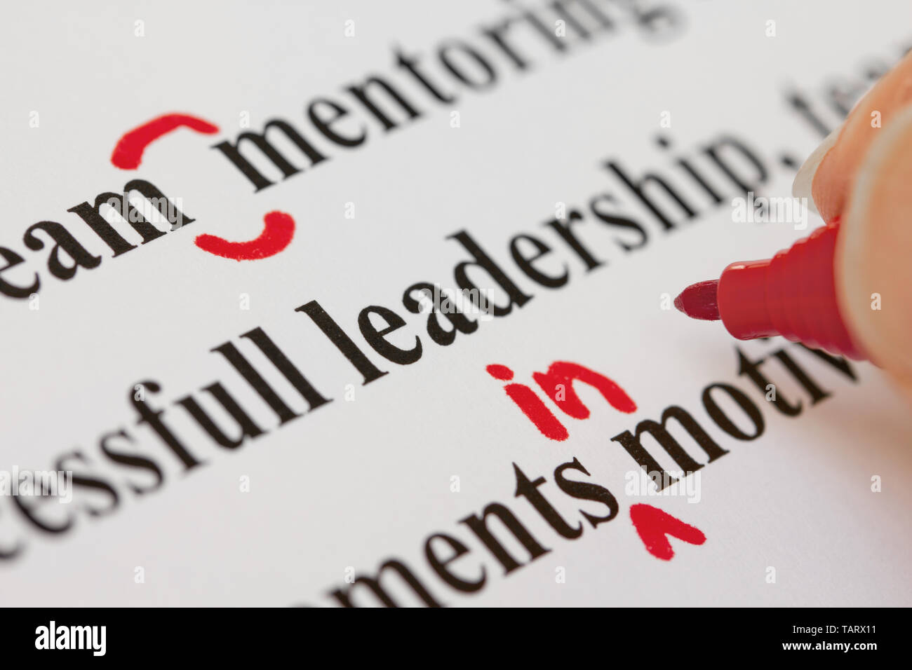 Korrekturzeichen text -Fotos und -Bildmaterial in hoher Auflösung – Alamy