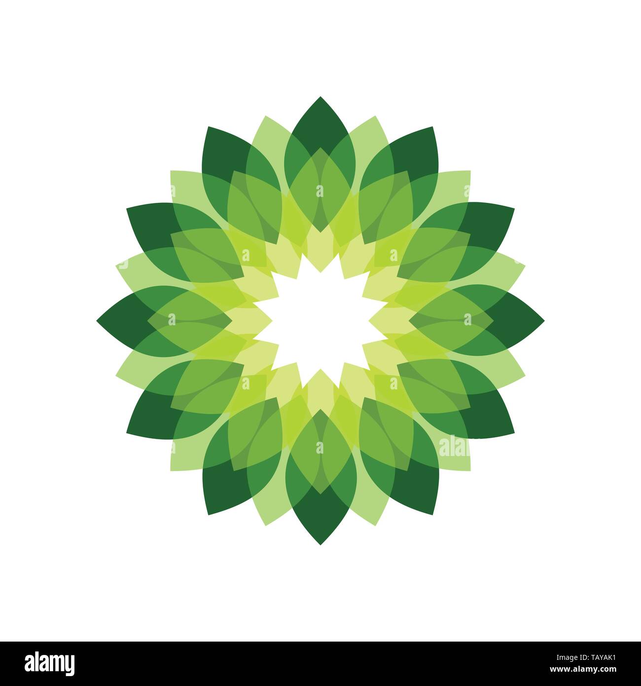 Die grüne Blume Schattierungen Vektor Symbol Grafik Logo Design ...