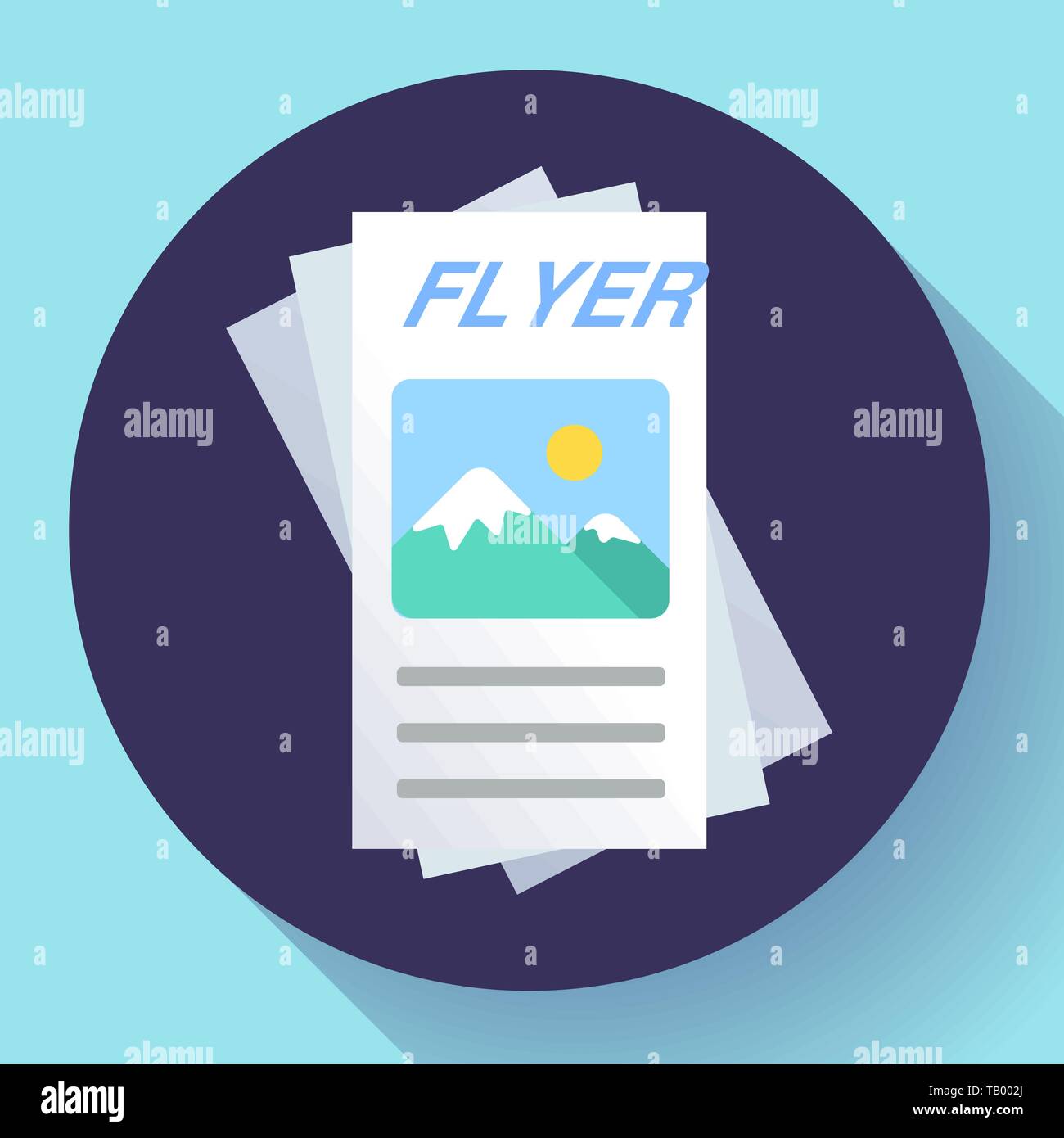 Broschüre oder Flyer Symbol Flat Style Vector Illustration Stock ...