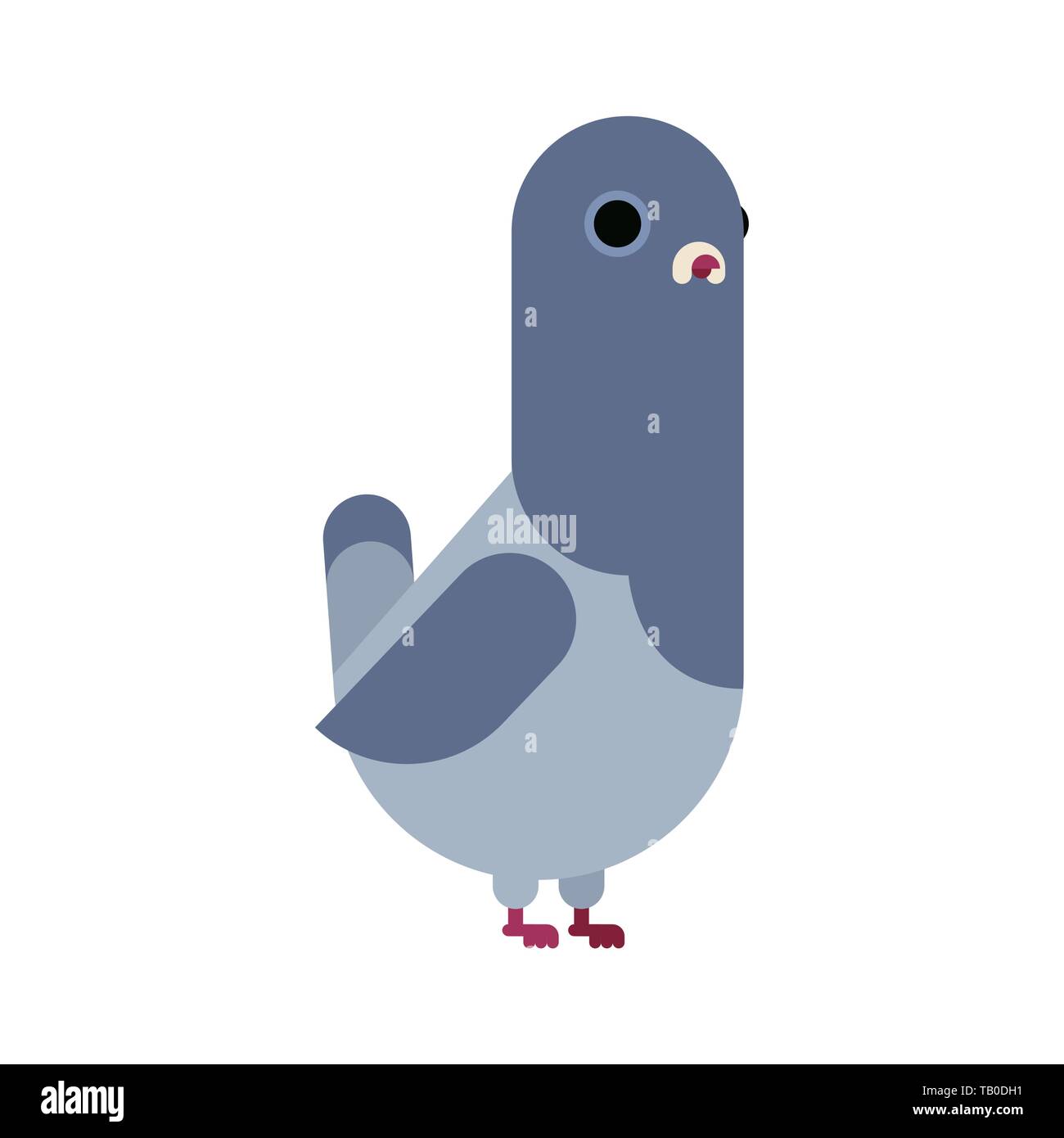 Taube isoliert. taube Cartoon. City Bird Vector Illustration Stock ...
