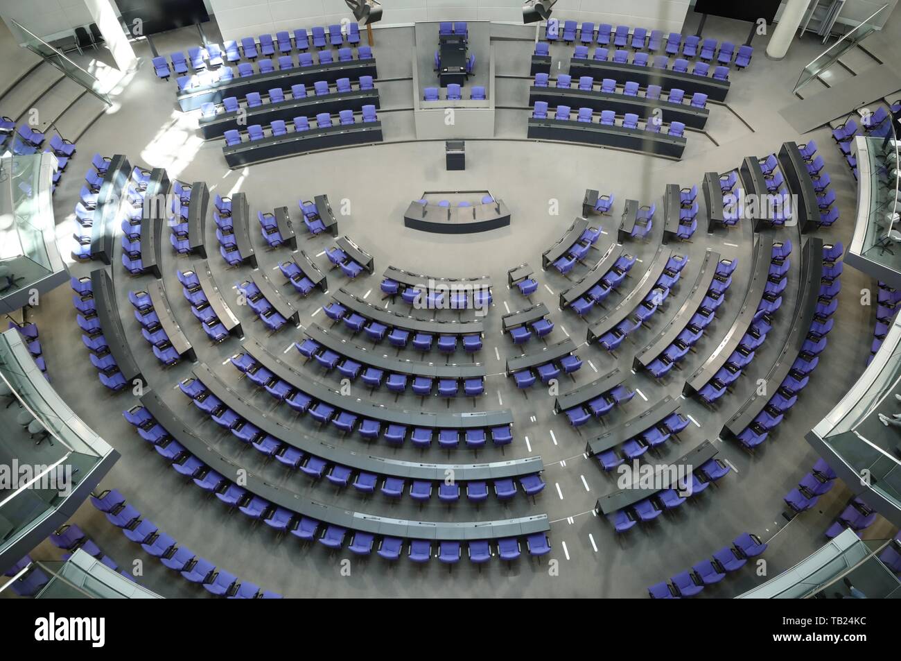 Berlin, Deutschland. 29 Mai, 2019. Die Verteilung der Sitze im Plenum ...