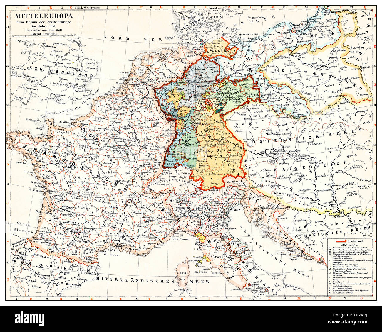 Map Of Germany 19th Century Stockfotos und -bilder Kaufen - Seite 2 - Alamy