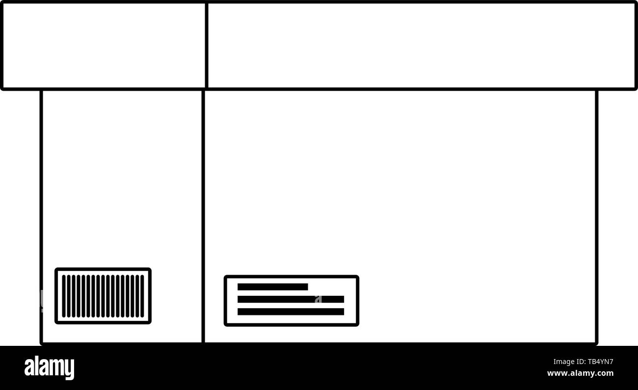 Karton verpackung Lieferung cartoon Vector Illustration graphic design ...