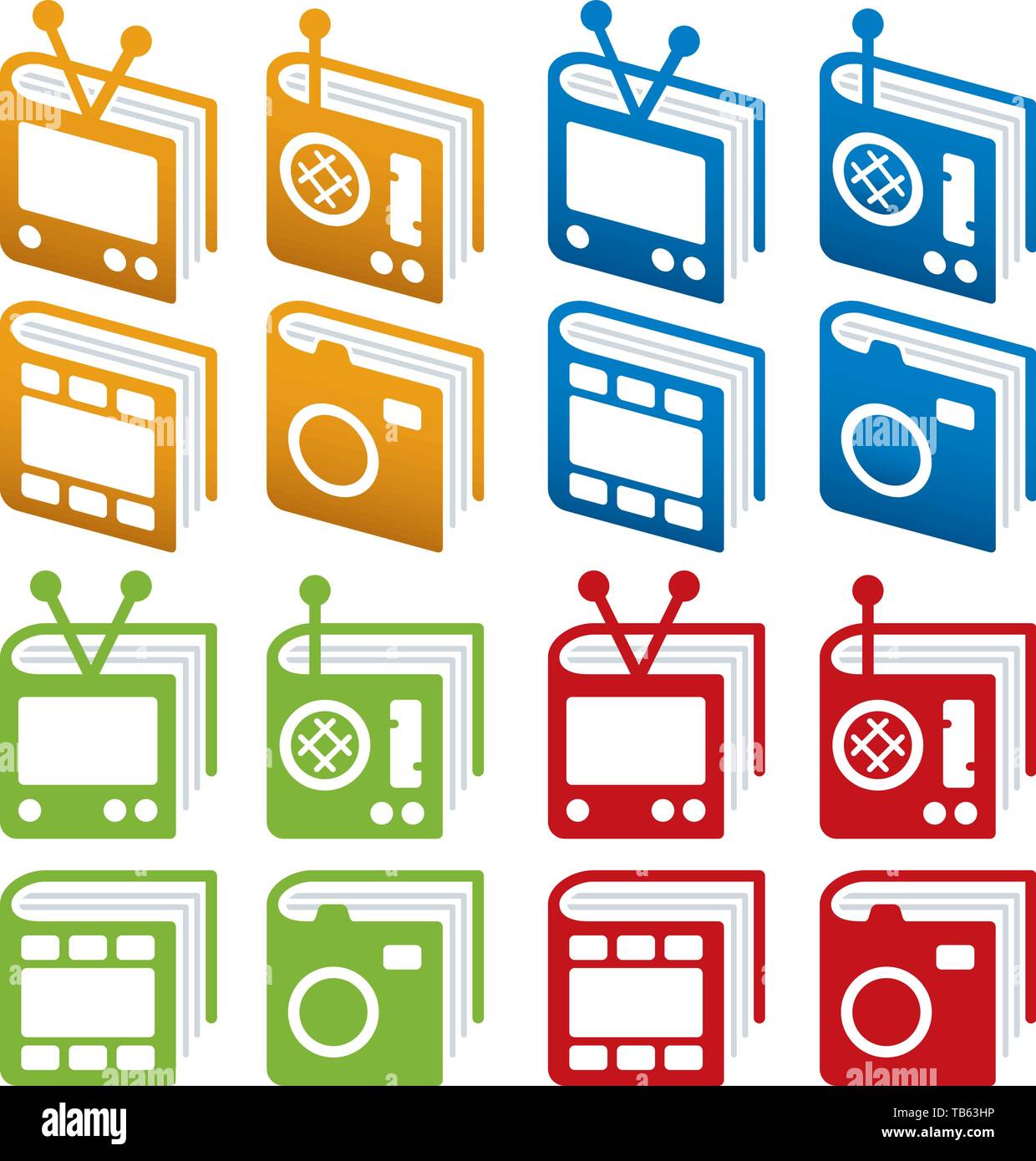 Medien fernsehen Stock-Vektorgrafiken kaufen - Alamy