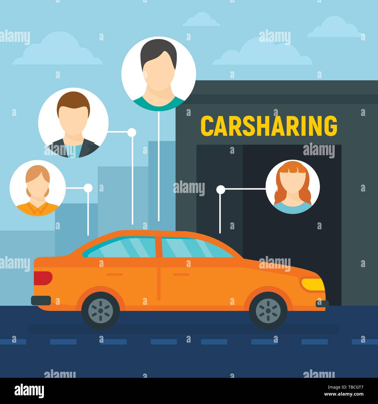 Freunde parken Stock-Vektorgrafiken kaufen - Alamy