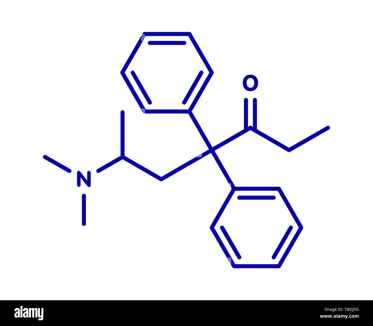 Methadon opioid dependency Droge Molekül. Auch als Schmerzmittel ...