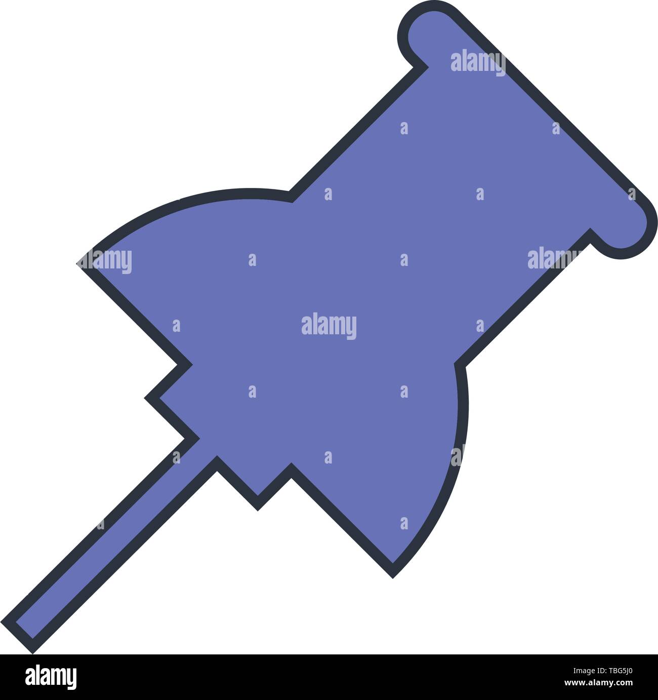 Pin Symbol Vektor-Zeichen Stock-Vektorgrafik - Alamy