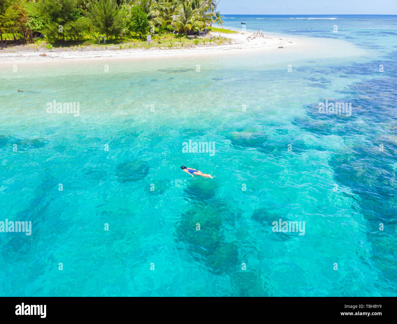 Reef Coral Aerial Caribbean Stockfotos & Reef Coral Aerial Caribbean ...