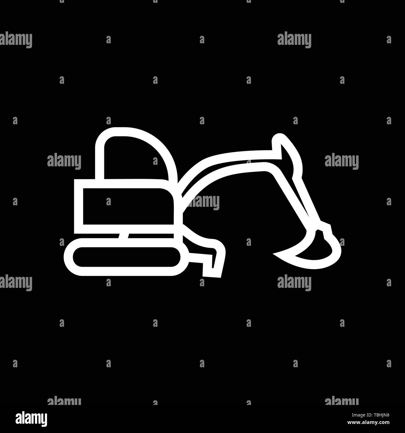 Bagger - Bagger machine Symbol Vektor Stock-Vektorgrafik - Alamy
