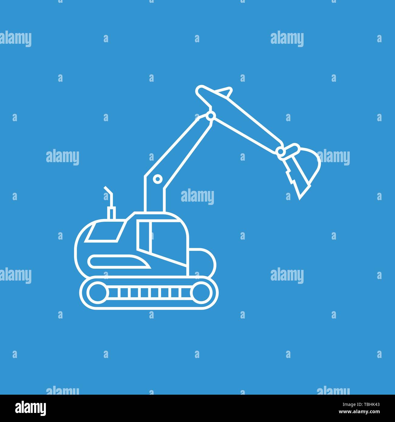Bagger - Bagger machine Symbol Vektor Stock-Vektorgrafik - Alamy