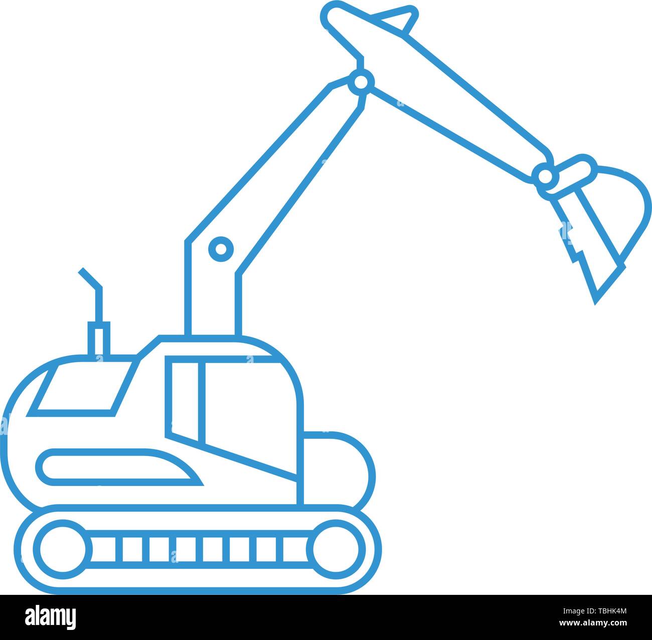 Bagger - Bagger machine Symbol Vektor Stock-Vektorgrafik - Alamy